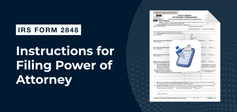 IRS Form 2848 Instructions for Filing Power of Attorney - Financial Cents