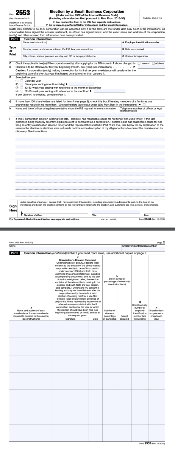 IRS Form 2553: All You Need To Know | Financial Cents